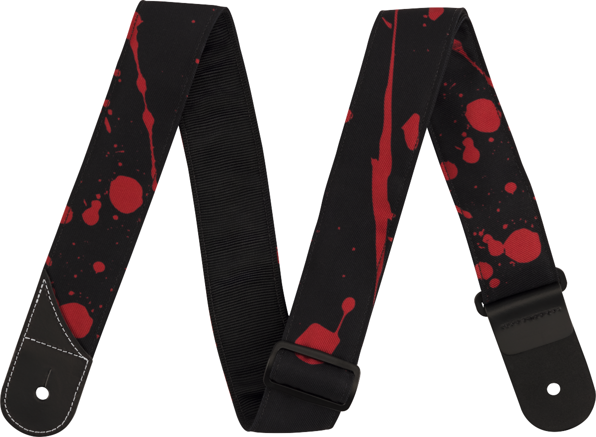 Jackson Splatter Strap, Black and Red – A Strings