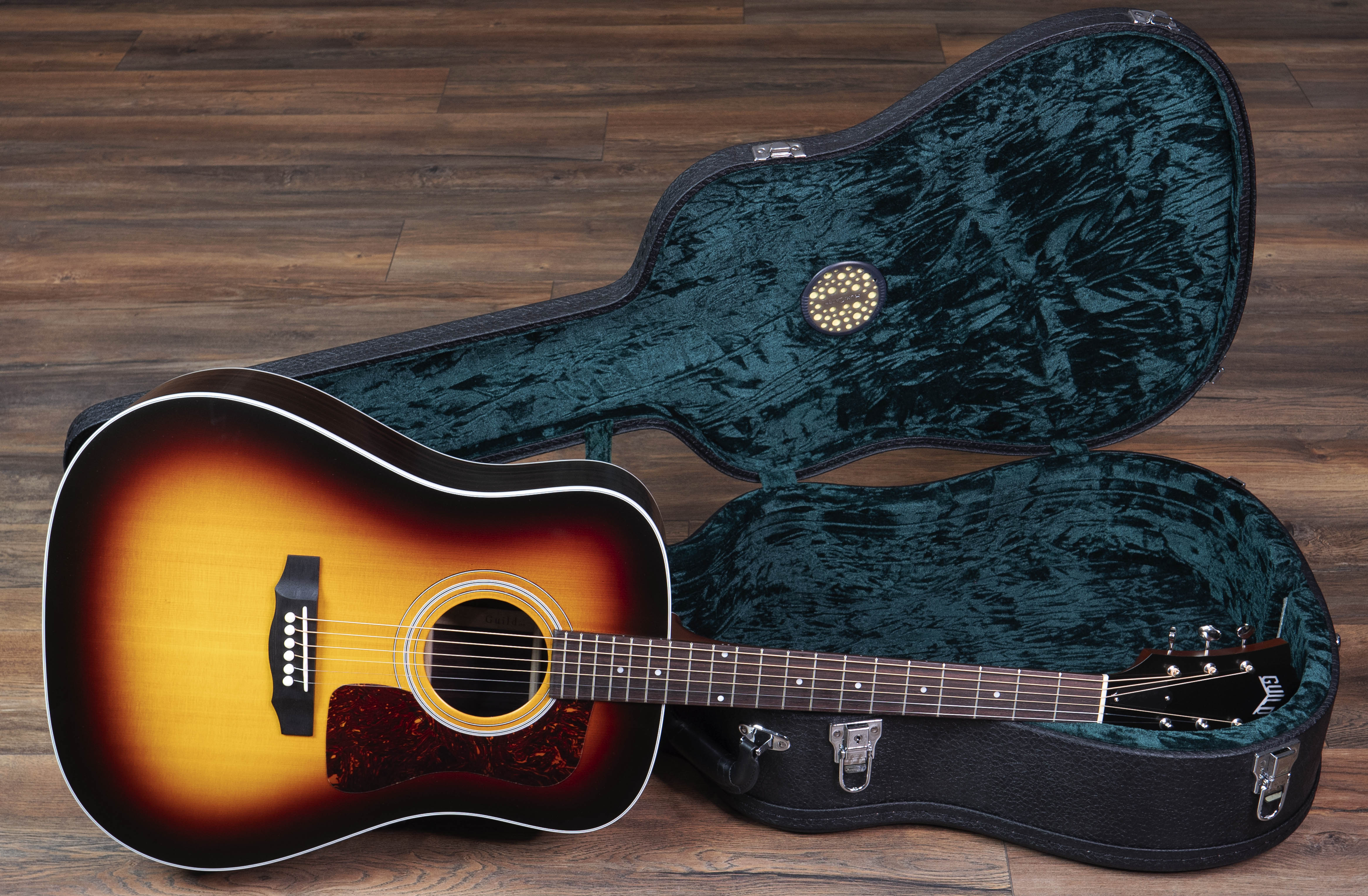 Guild D-50 Standard Dreadnought Acoustic Guitar, Antique Burst – A Strings