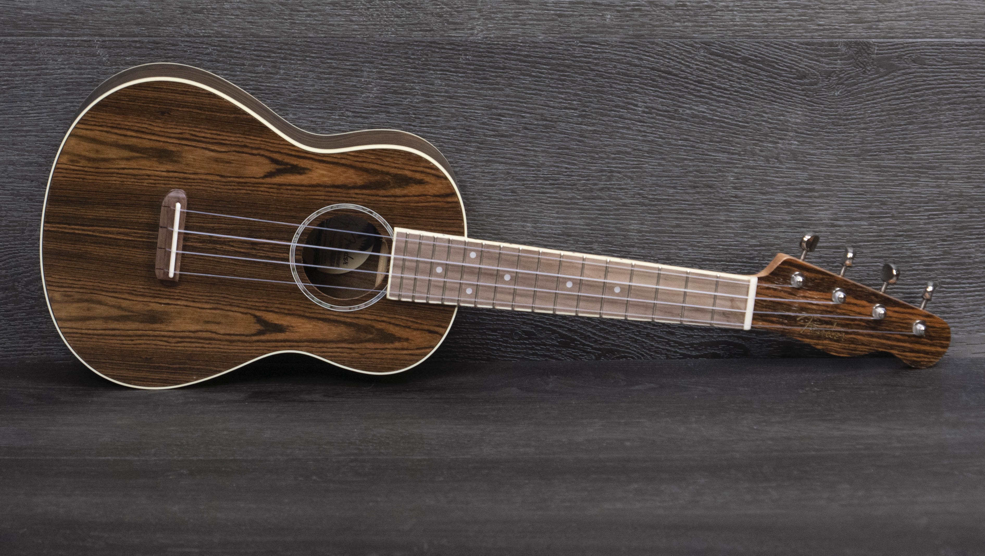 Fender Zuma Exotic Concert Ukulele, Walnut Fingerboard, Bocote – A Strings